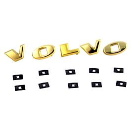 Volvo Juego de letras VOLVO color dorado original incl clips Amazon ...
